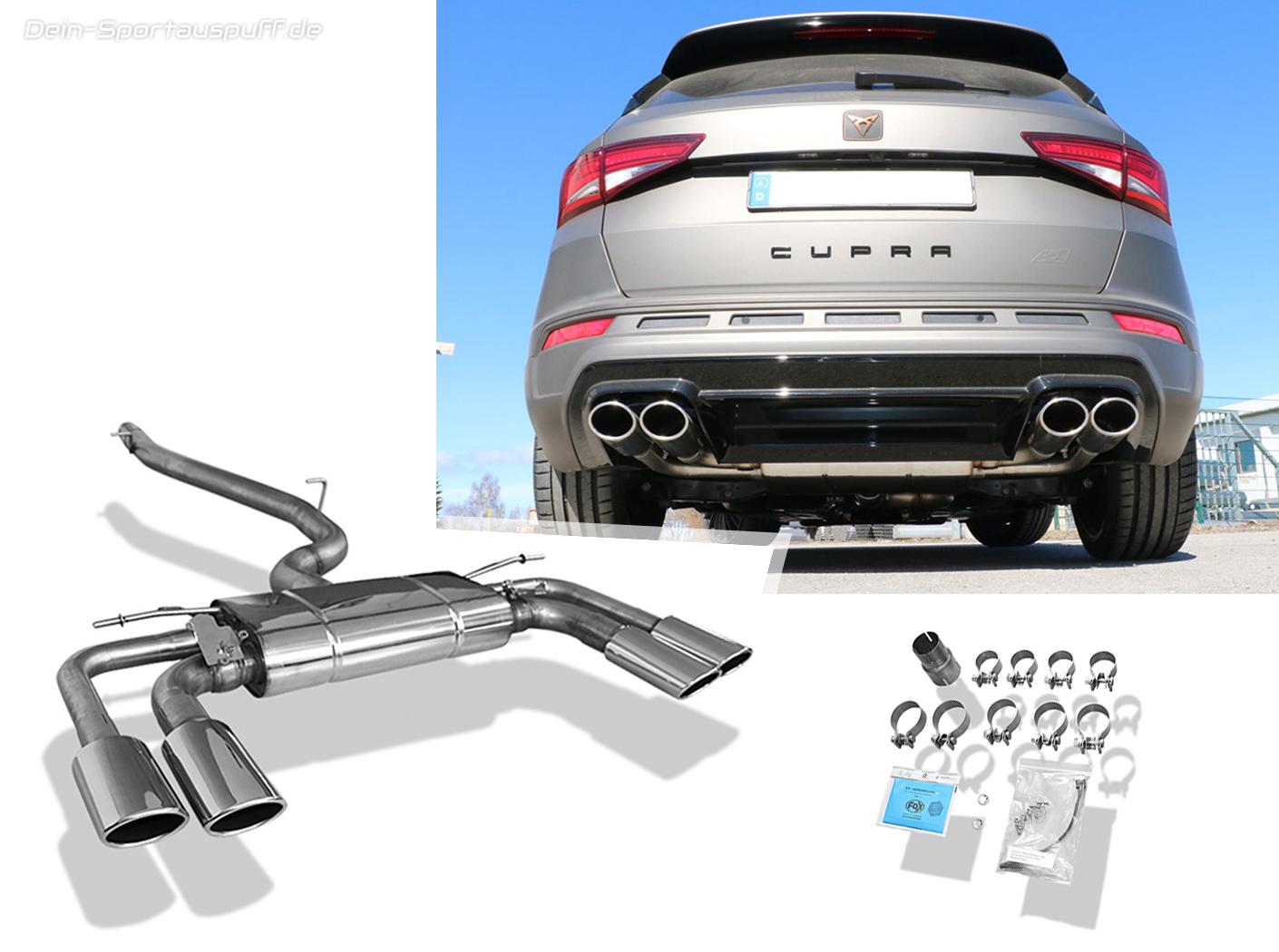 FOX Edelstahl Duplex Sportauspuff-Komplettanlage ab OPF Seat Cupra ... FOX Edelstahl Duplex Sportauspuff-Komplettanlage ab OPF Seat Cupra ...